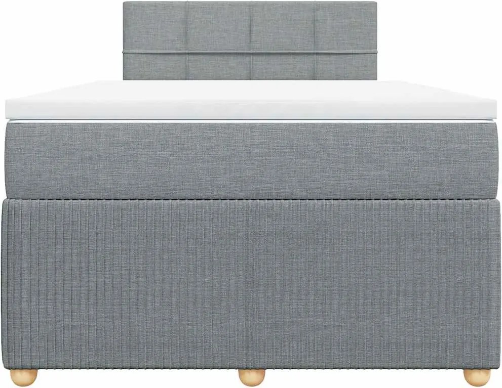 Box spring postel s matrací světle šedá 120x190 cm textil 3287395