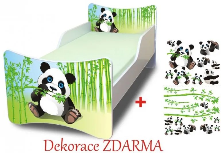 Spokojny Sen Dětská postel Panda bez úložného prostoru140x70cm
