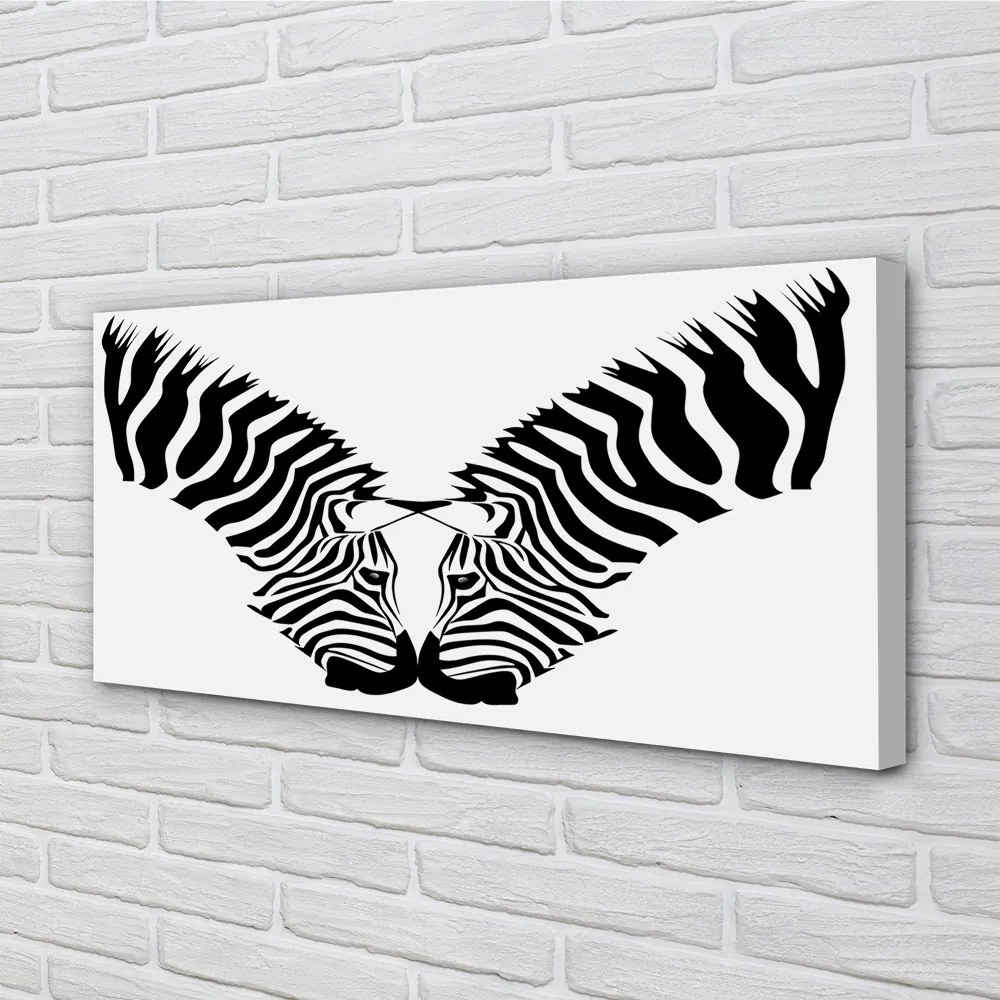 Obrazy na plátně zrcadlo zebra 100x50 cm