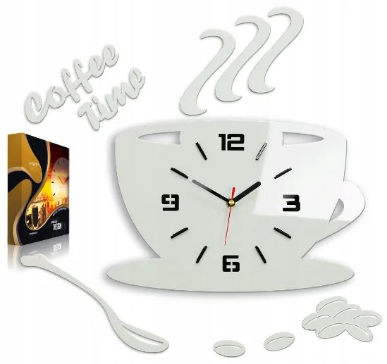 M.Clock Nástěnné akrylové 3D kuchyňské hodiny 64x43cm různé barvy Barva: Oranžová