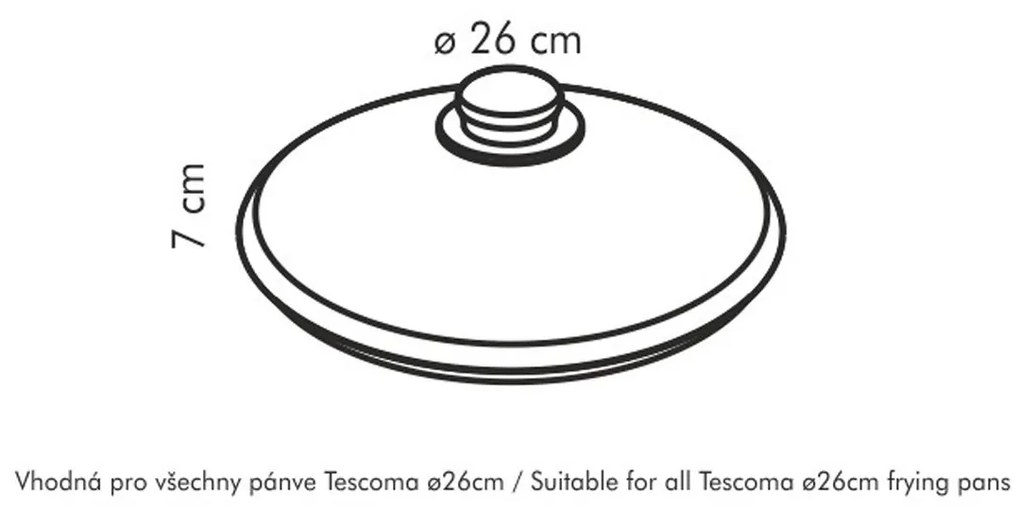 TESCOMA Skleněná poklice UNICOVER ø 26 cm