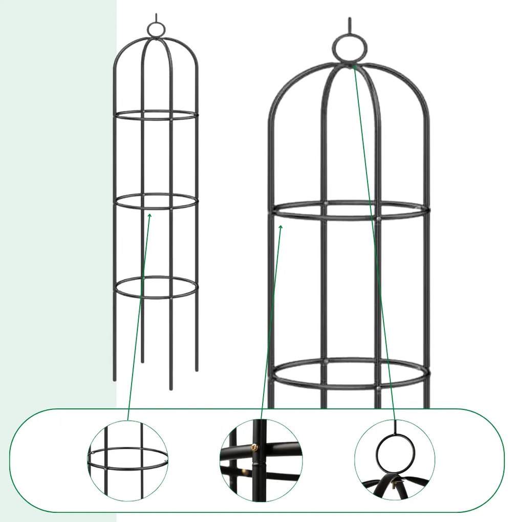 Opora na popínavé květiny 200x40 cm Gardebruk