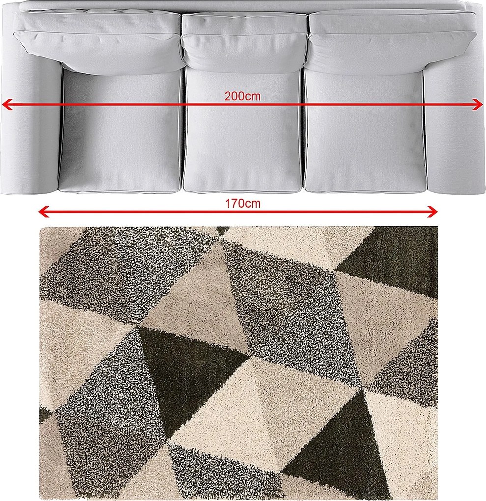 Koberec Royal beige/jungle green 120x170 cm