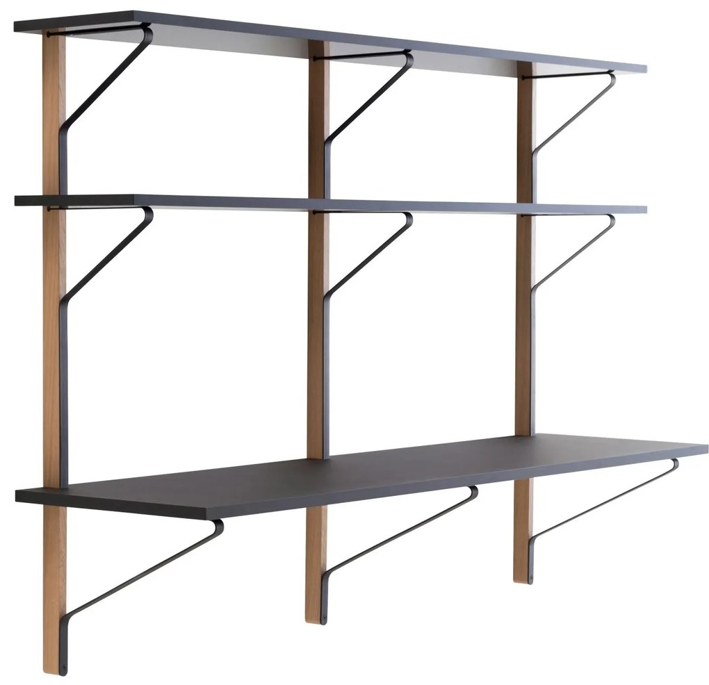 Artek pracovní stoly Kaari Wall Shelf with Desk 200x55