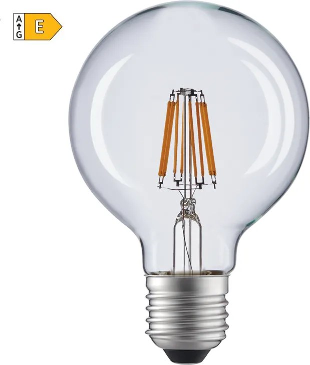 Diolamp LED Globe Filament žárovka čirá G80 10W/230V/E27/4000K/1260Lm/360°