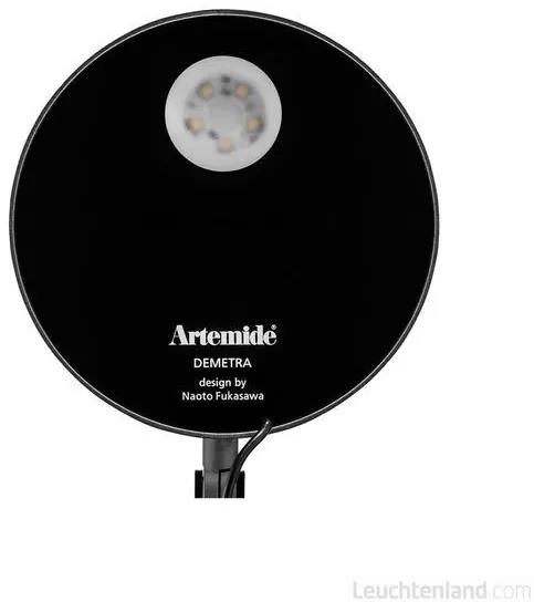 Artemide 1734010A + 1742010A Demetra, šedá nástěnná LED lampa s dotykovým stmívačem, 8W LED 3000K, 63+63cm