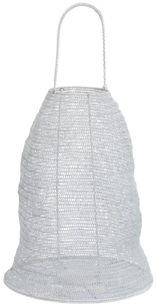 Bílá drátěná lucerna Gauze white - Ø 40*48 cm