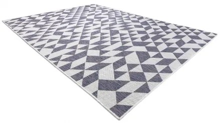 koberec SISAL SION Geometrický, Trojúhelníky 22373 ploché tkaní ecru velikost 160x220 cm | krásné koberce cz