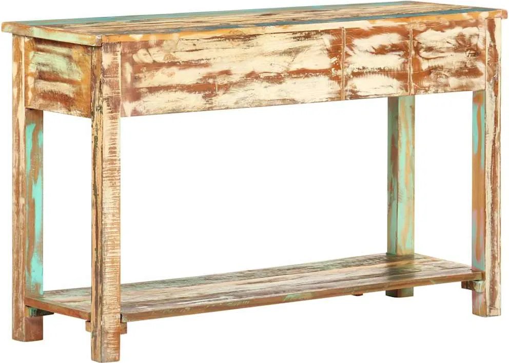 Konzolový stolek 120 x 40 x 75 cm masivní recyklované dřevo 247925