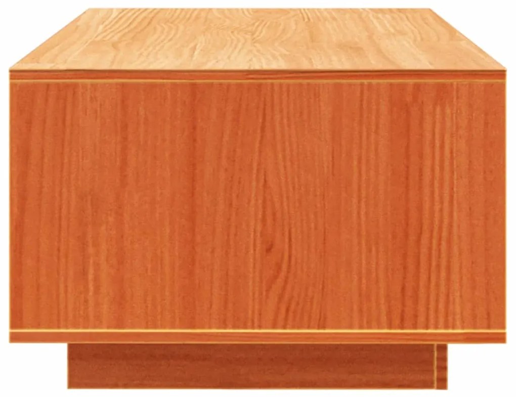 Konferenční stolek voskově hnědý 110x50x33,5 cm masiv borovice - Default Title