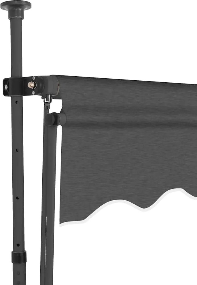 Ručně zatahovací markýza s LED světlem 350 cm antracitová 145867