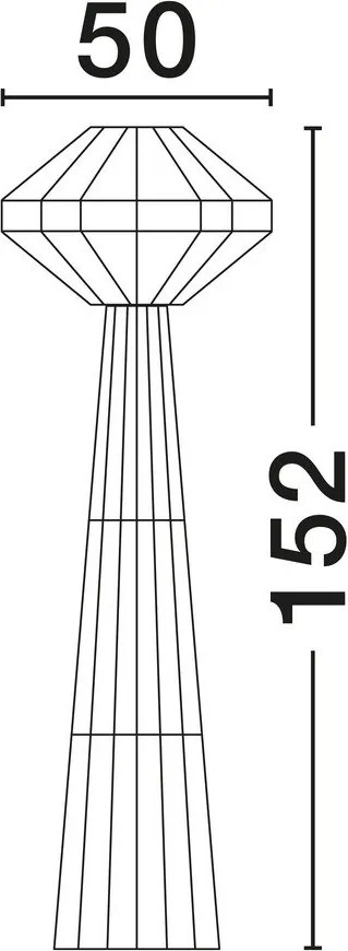 Modrá/v přírodní barvě provazová stojací lampa (výška 152 cm) Abby – Nova Luce