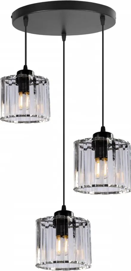 Toolight - ELEGANCE LAMPA SUFITOWA APP210-3CPR KRYSZTAŁ SREBRNA, OSW-08552