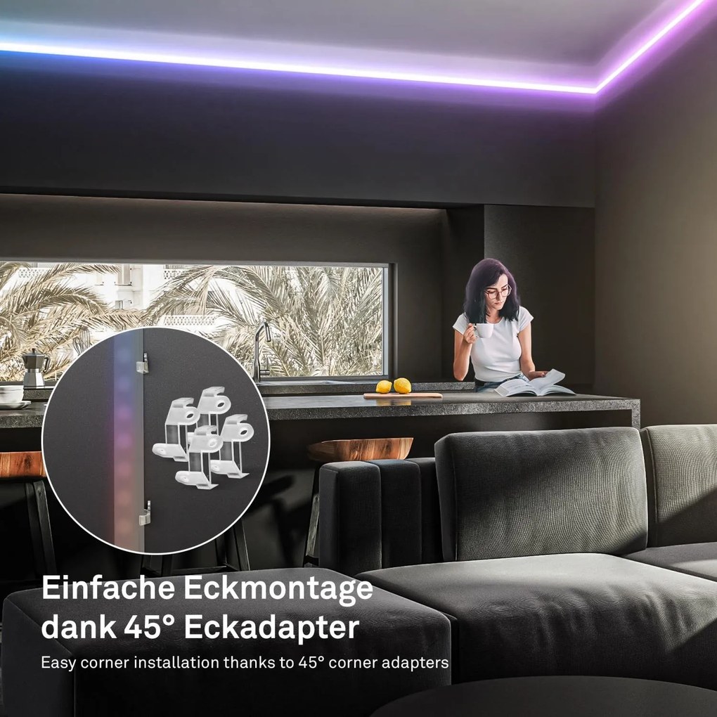 BRI 2166192 Pimp Your Stripe startovací sada LED pásek 2m, IP44 venkovní, RGB+W, dálkový ovladač - BRILONER