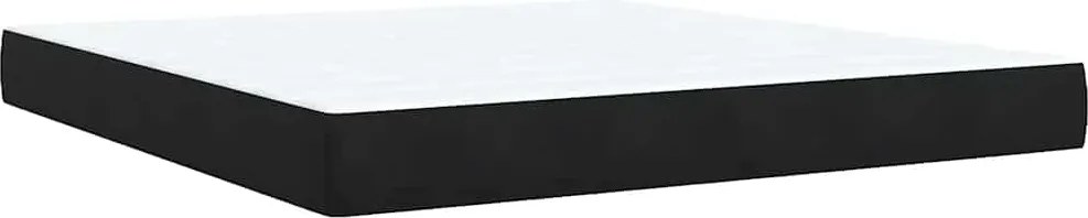 Box spring postel s matrací černá 180x200 cm samet 3285658