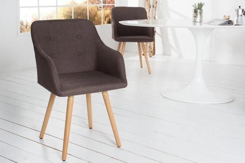 Deflee židle ARMREST BROWN ZDL36825100% polyester  55cm x 85cm x 55 cm