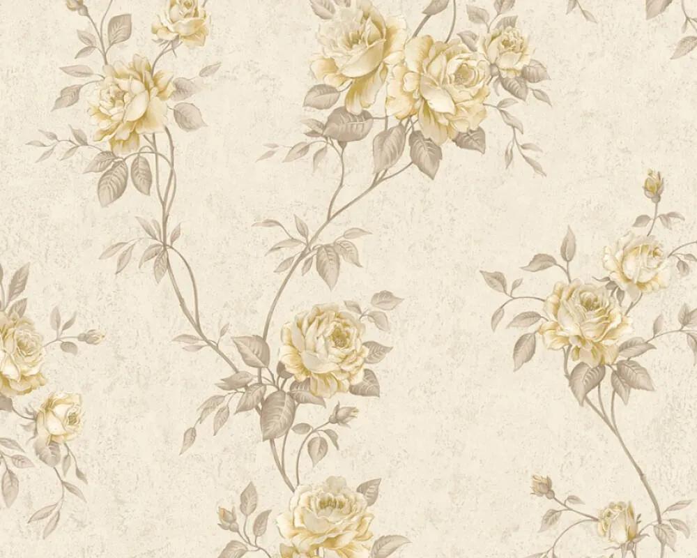 Vliesová tapeta 37226-2 zámecká, květy béžová, hnědá / Vliesové tapety na zeď 372262 Romantico (0,53 x 10,05 m) A.S.Création