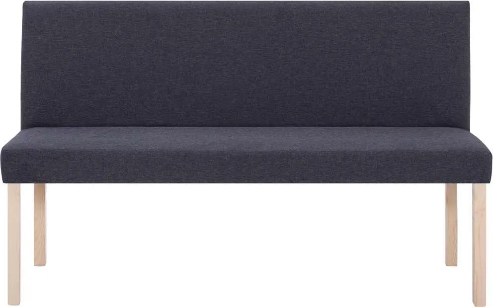 Lavice 139,5 cm tmavě šedá polyester 281334