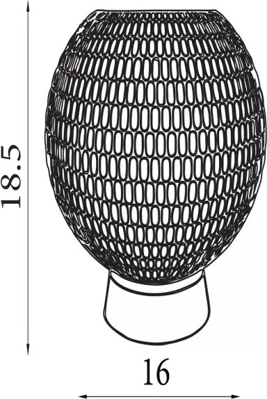 Searchlight EU67008AB - LED Stolní lampa MILA LED/0,6W/3xAAA hnědá