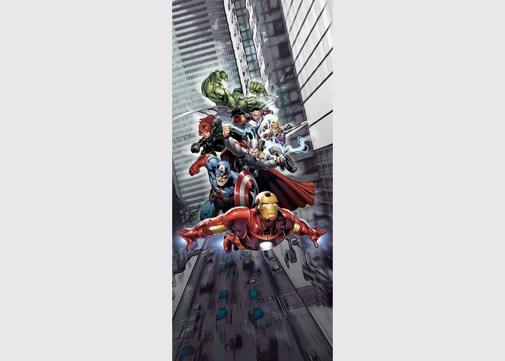 Dětská vliesová fototapeta na zed' Marvel Avengers, Disney | 90 x 202 cm | DFTDNV 5491