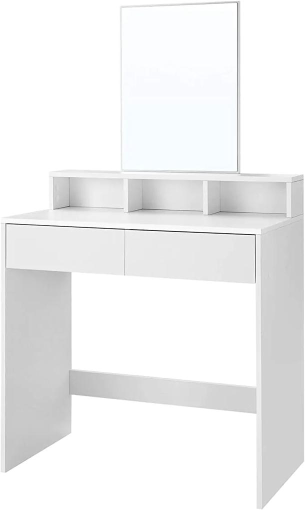 VASAGLE Toaletní stolek bílý 80 × 40 × 140 cm