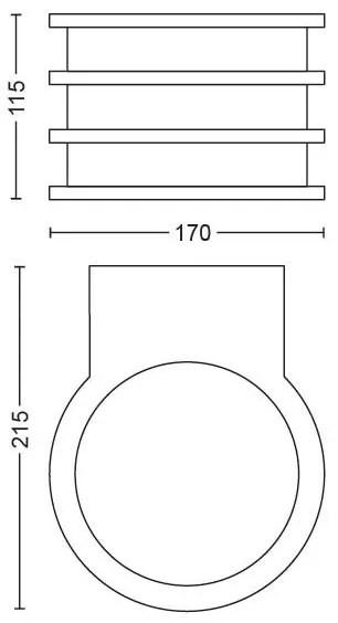 Philips 17401/93/P0 - LED Venkovní svítidlo Hue LUCCA 1xE27/9,5W/230V IP44