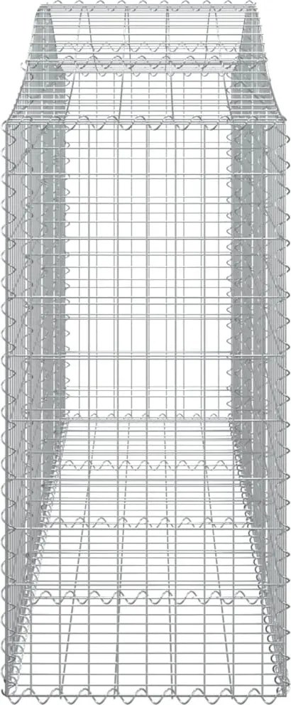 Klenuté gabionové koše 10ks 200x50x100/120cm pozinkované železo 3145648