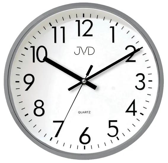 Šedé plastové nástěnné hodiny JVD HA43.2 | BIANO