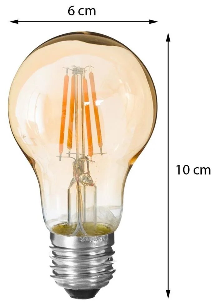 LED žárovka Amber Straight 2W E27