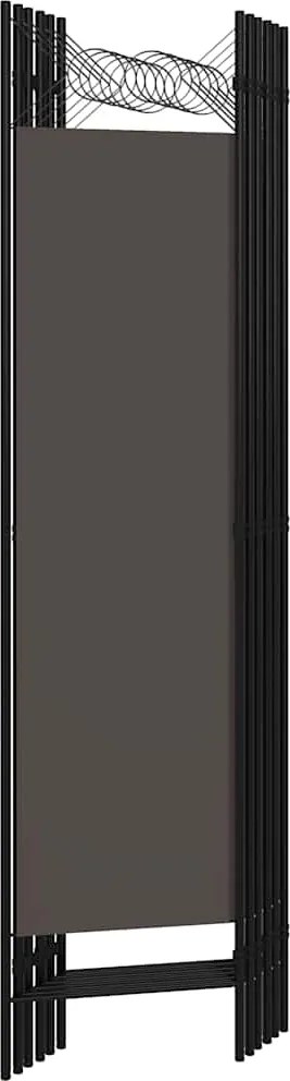 6dílný paraván antracitový 240 x 180 cm 320713