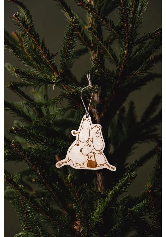 Dřevěná dekorace Moomin / 80. výročí