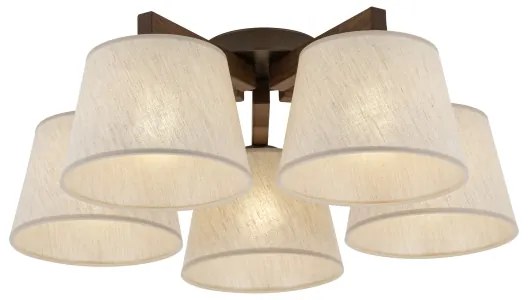 BRILAGI - LED Přisazený lustr LATTE 5xE27/15W/230V borovice/krémová