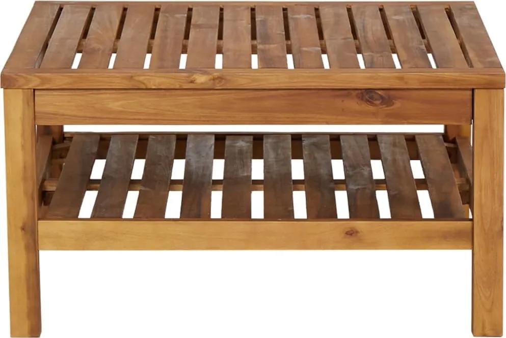 vidaXL Konferenční stolek 65 x 65 x 35 cm masivní akáciové dřevo [316292] Barva: Krémová bílá