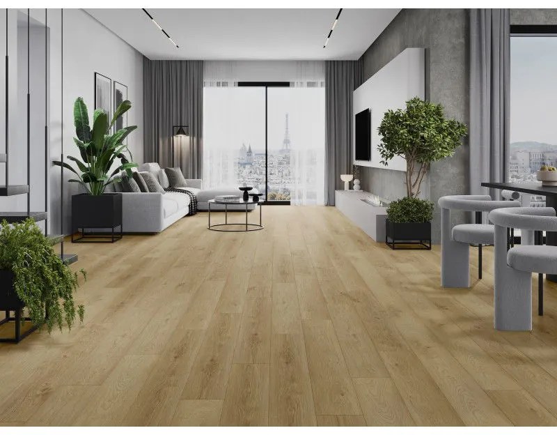 Mexen Anniston, vinylová podlaha 1240x182 mm SPC 6,5 mm, IXPE 1,5 mm, 4stranná V-drážka, dub, F1038-1240-182-505-4V1-01