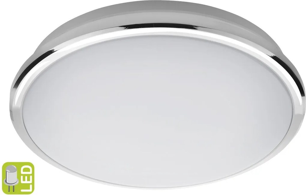 SAPHO - SILVER stropní LED svítidlo pr.28cm, 10W, 230V, denní bílá, chrom AU460