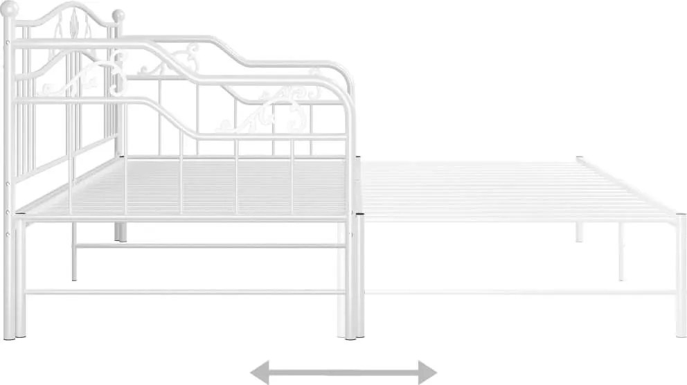 vidaXL Rám vysouvací postele/pohovky kovový 90 x 200 cm [324765] Barva: Bílá