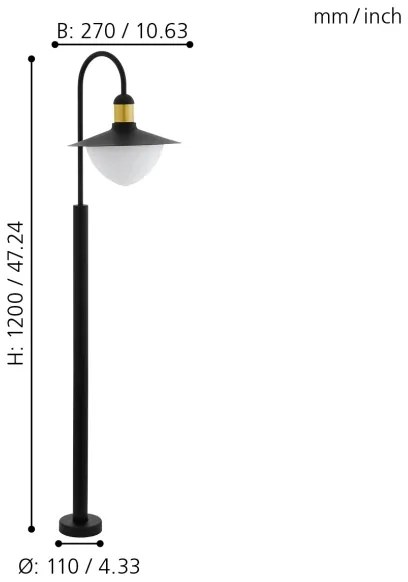 Eglo 97287 - Venkovní lampa SIRMIONE 1xE27/60W/230V IP44