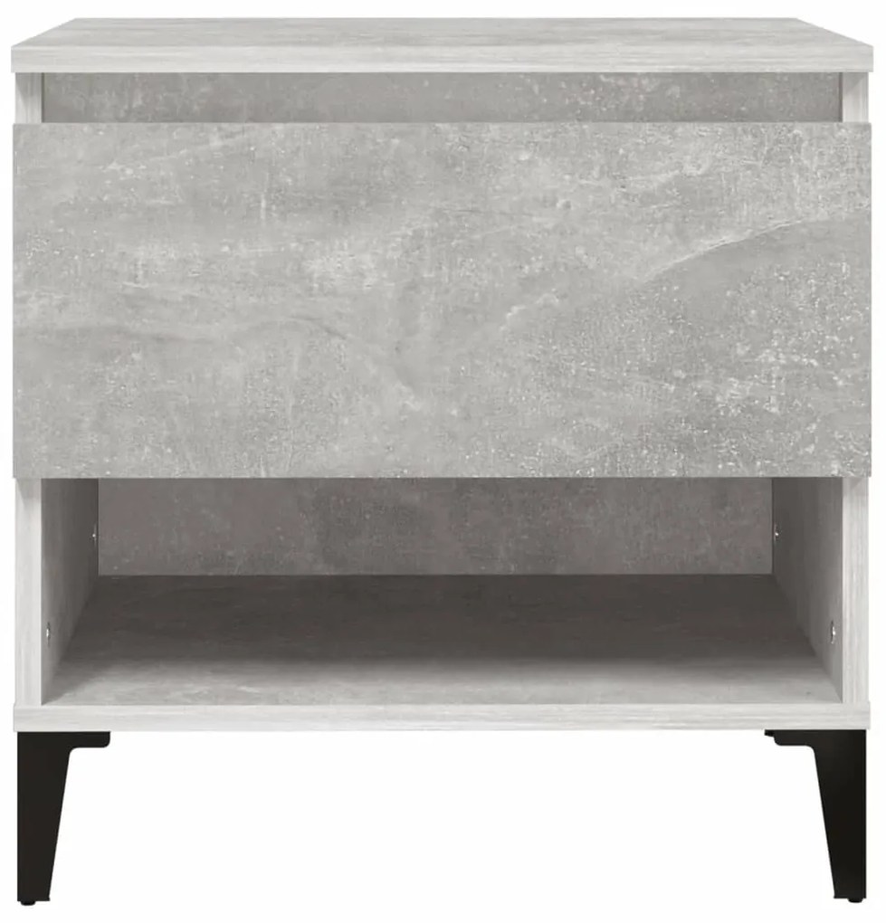 Odkládací stolek betonově šedý 50 x 46 x 50 cm kompozitní dřevo - Default Title