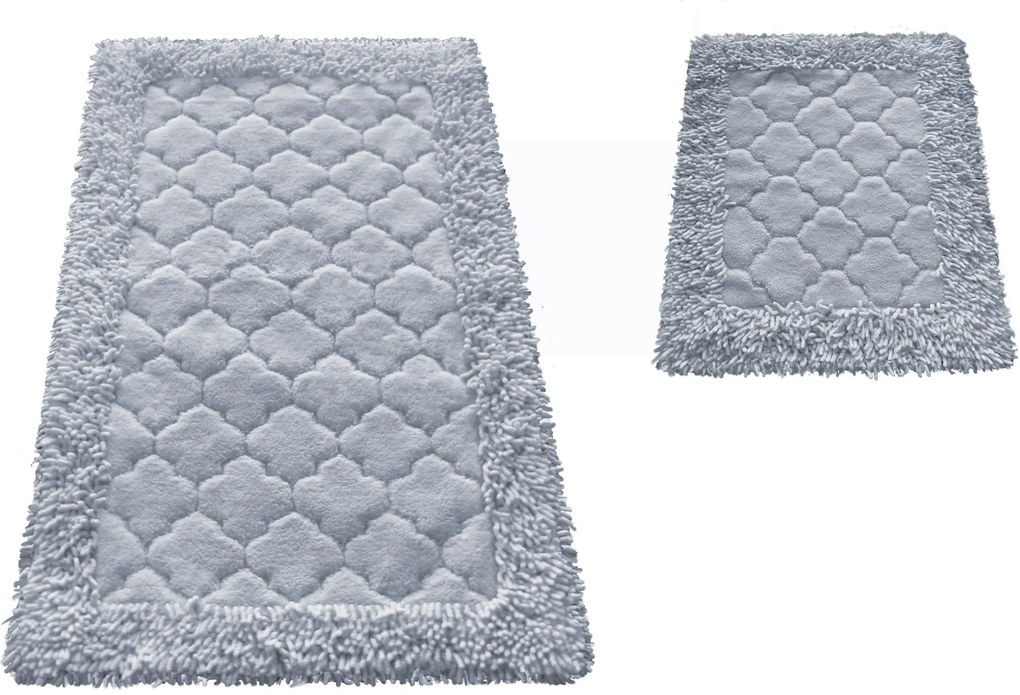 Sada koupelnových koberečků Boston 04 šedý - 50x60 cm a 60x100 cm