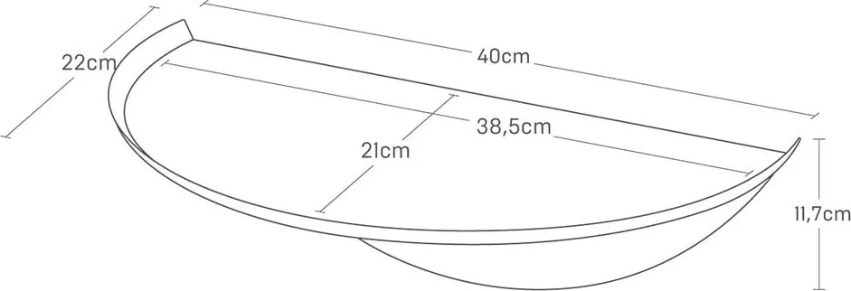 Bílá kovová police 40 cm Tower – YAMAZAKI