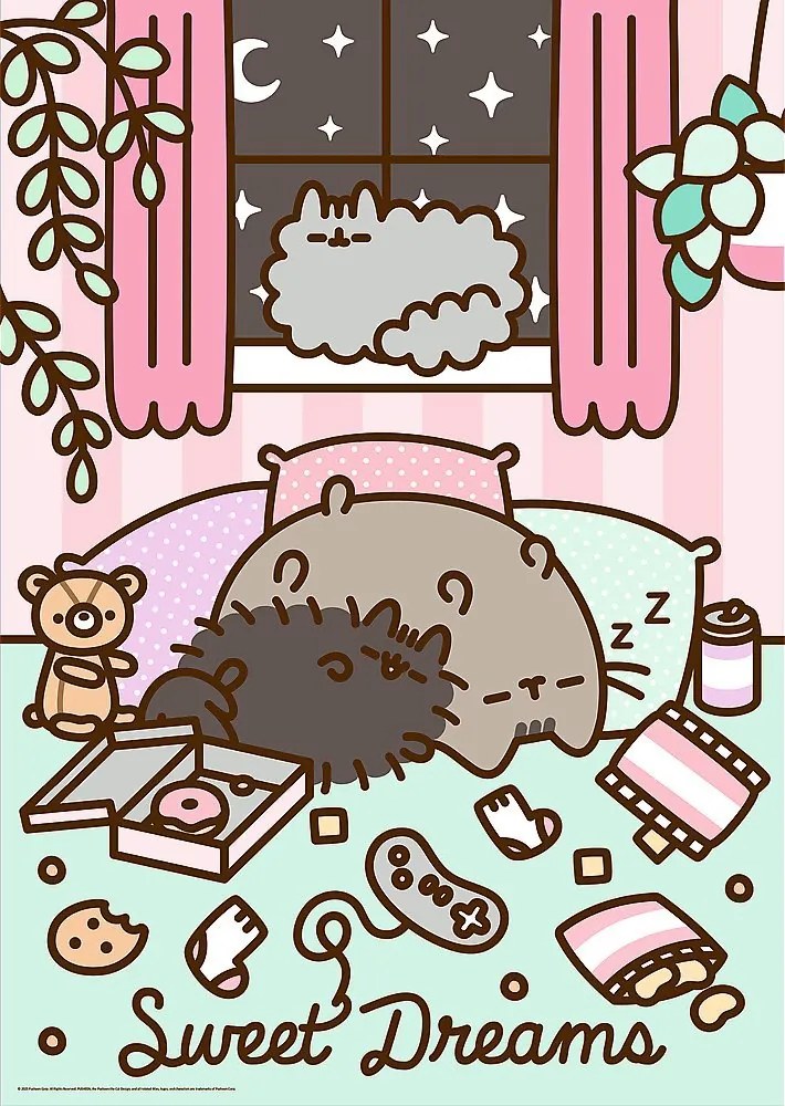 Trefl puzzle premium plus pusheen 1000 dílků