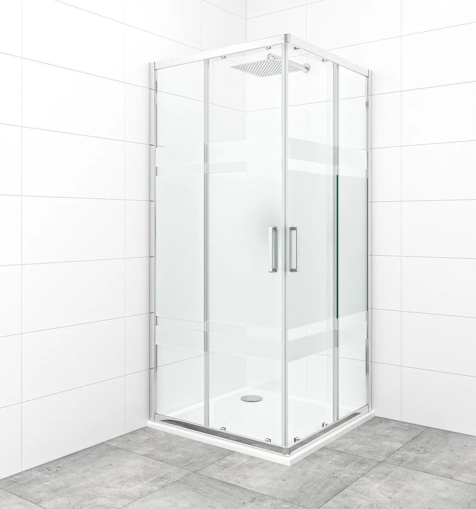 Sprchový kout čtverec 90x90 cm SAT TEX SATBKTEXQ90CRS