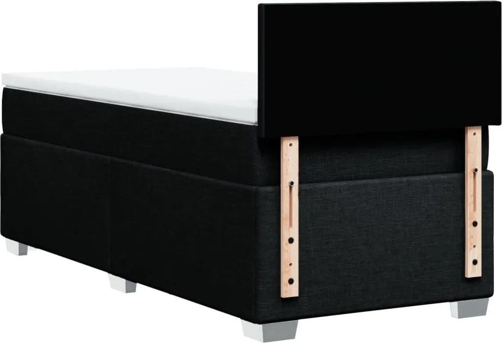 Box spring postel s matrací černá 100 x 200 cm textil 3285794