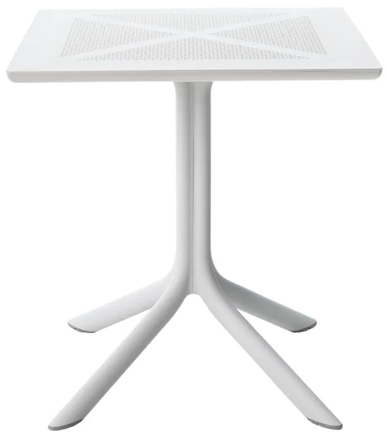 OnaDnes -20% Nardi Bílý plastový zahradní stůl Clipx 70 x 70 cm