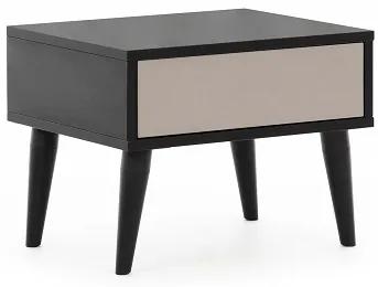 Černý noční stolek Ufficio