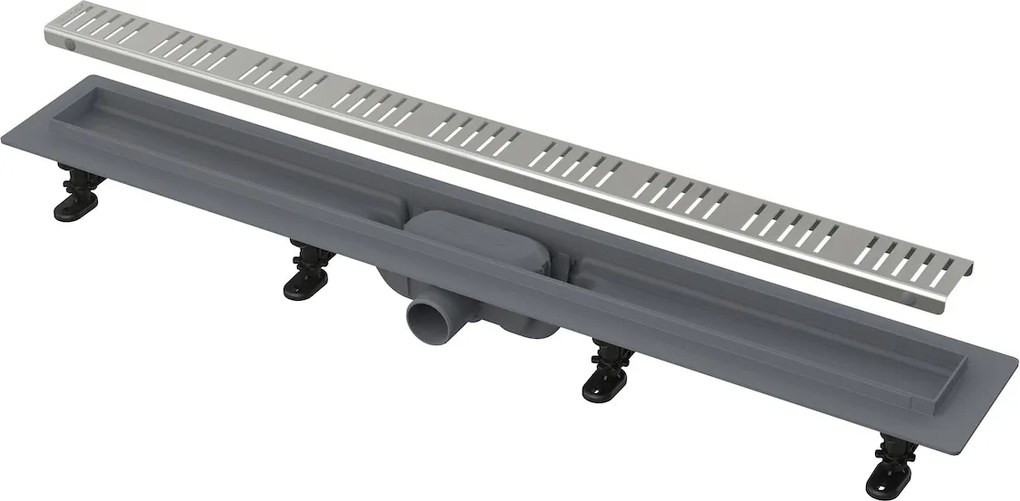 Sprchový žlab Alca 75 cm plast šedá mat zebra APZ10-750M
