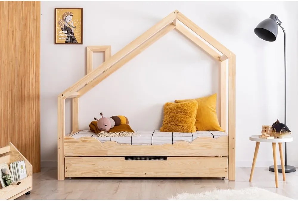 Adeko Dětská postel domeček Luna D Velikost postele: 140x70 cm Barva: dekor přírodní dřevo přírodní