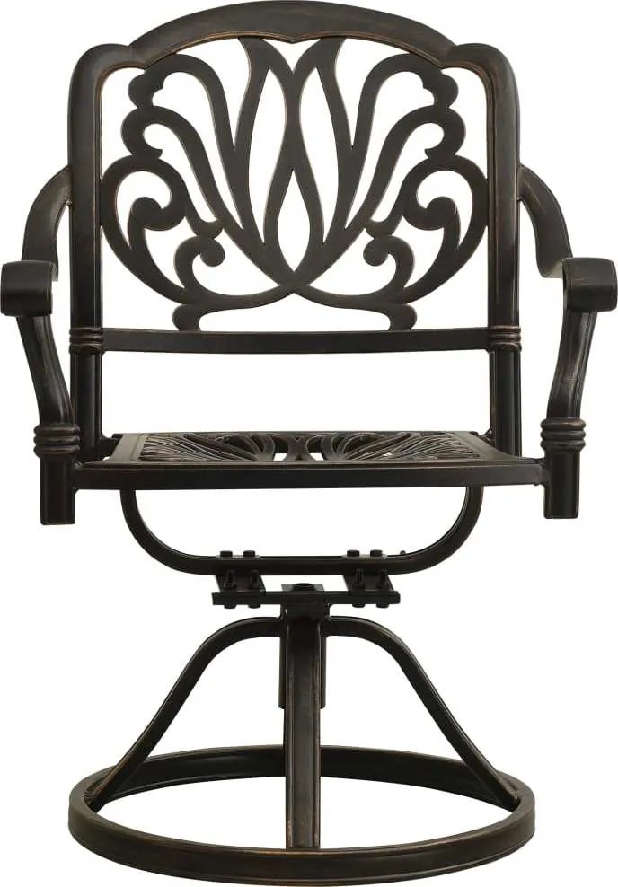 vidaXL Zahradní otočné židle 2 ks litý hliník [315576] Barva: Bronzová