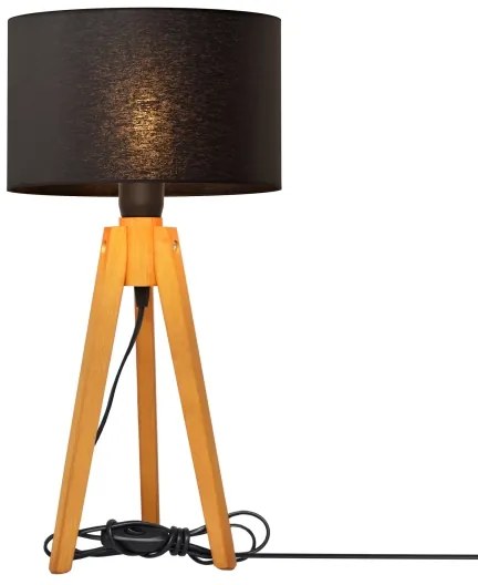 Stolní lampa ALBA 1xE27/15W/230V černá/dub