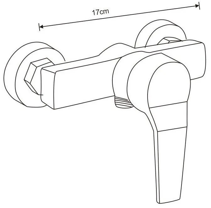 Mexen Sven sprchový set s dešťovou sprchou a sprchovou baterií Caro, černá, 746640262-70